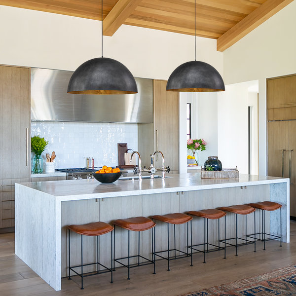 Mercer41 Industrial Oversized Large Metal Dome Pendant & Reviews | Wayfair