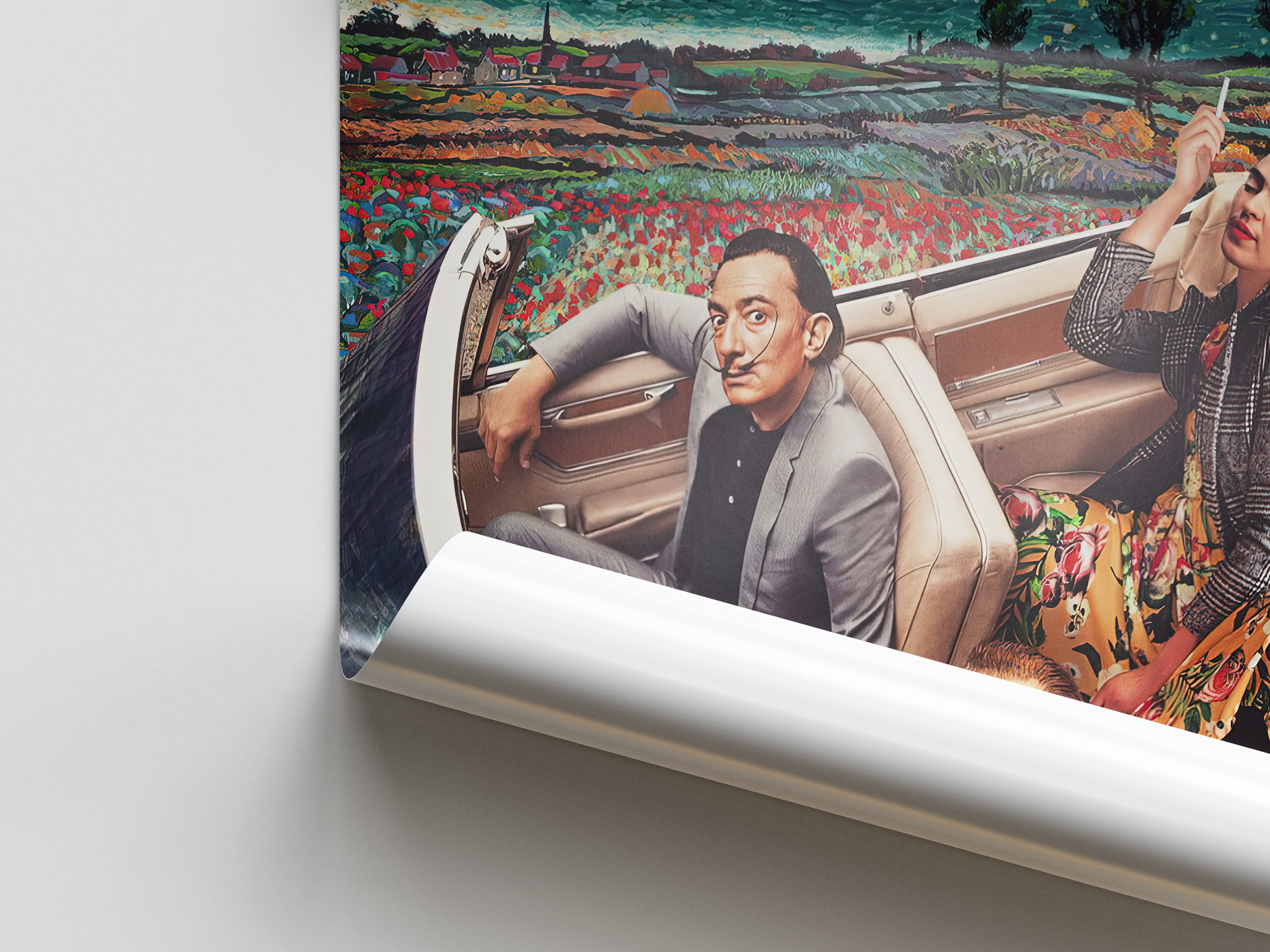 kayra export Oil Painting Print, Starry Night Printed, Car Canvas Art ...