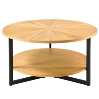 17 Stories 2 - Piece Solid Wood Living Room Table Set & Reviews | Wayfair