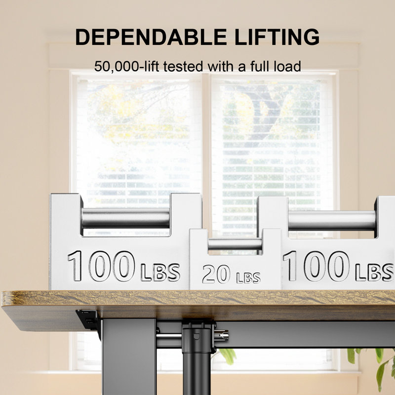 Inbox Zero Kokontis 63" L Shaped Height Adjustable Electric Corner ...