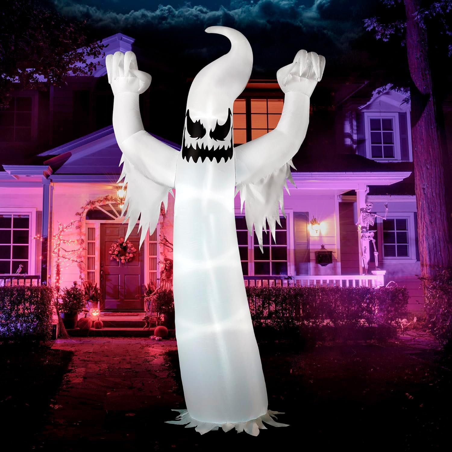 The Holiday Aisle® Halloween Inflatables Ghost Outdoor Decorations ...