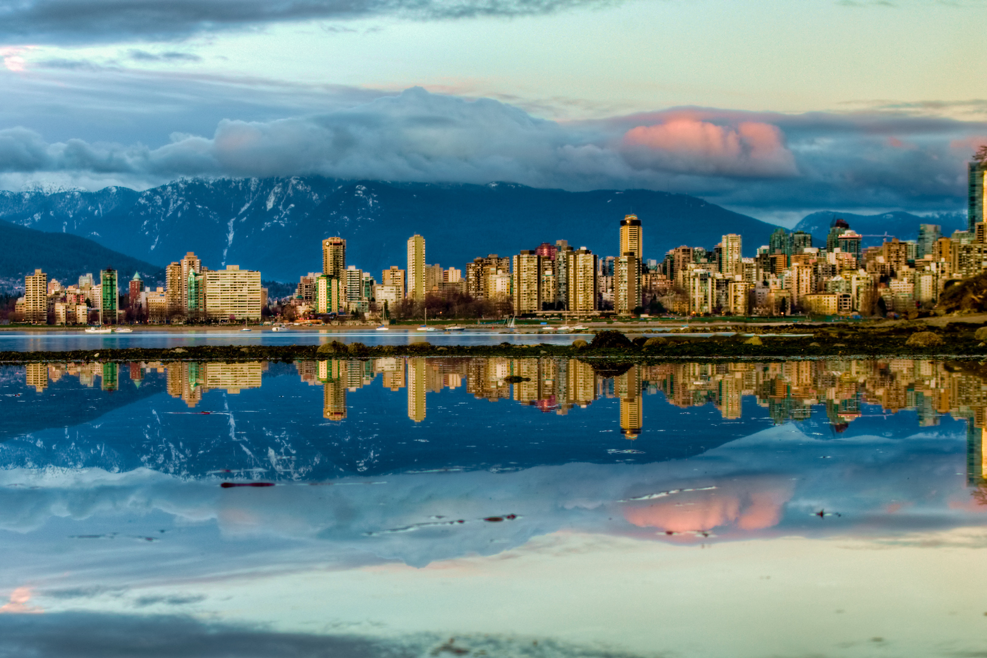 Wildon Home® Vancouver City Skyline - Wrapped Canvas Photograph | Wayfair
