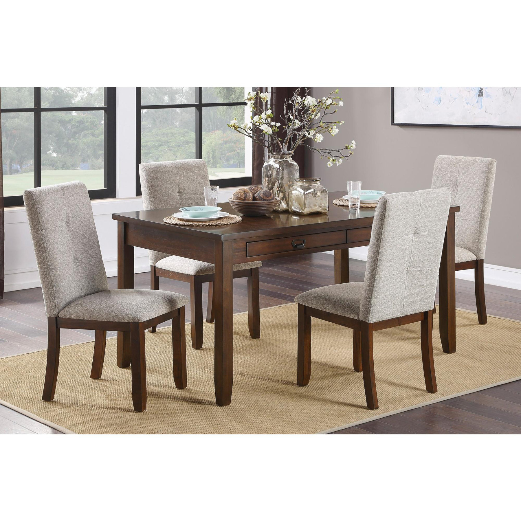 Alcott Hill Dark Cherry Dining Table - Wayfair Canada