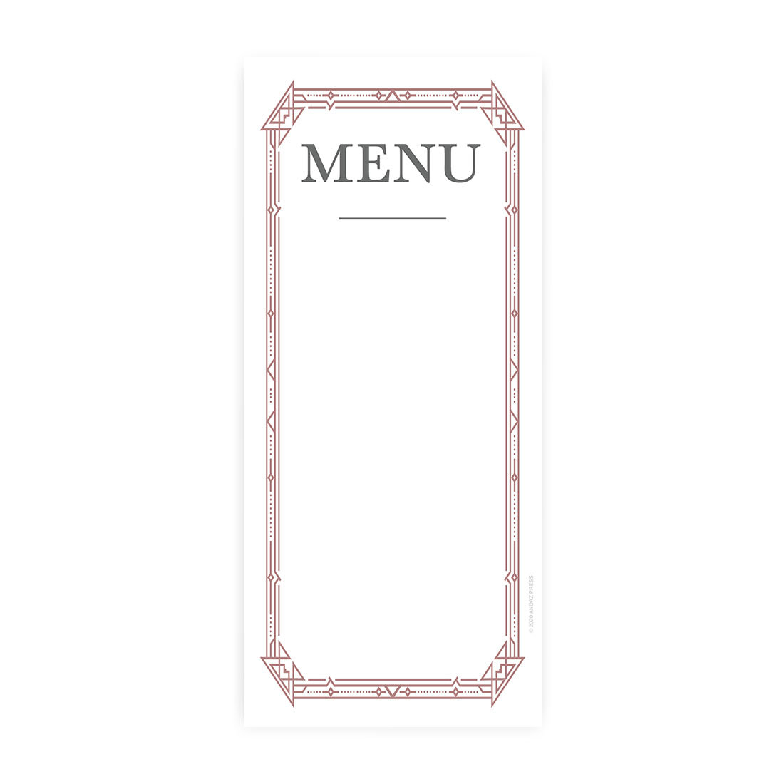 Koyal Wholesale Elegant Art Deco Printable Wedding Paper Menu Cards For ...