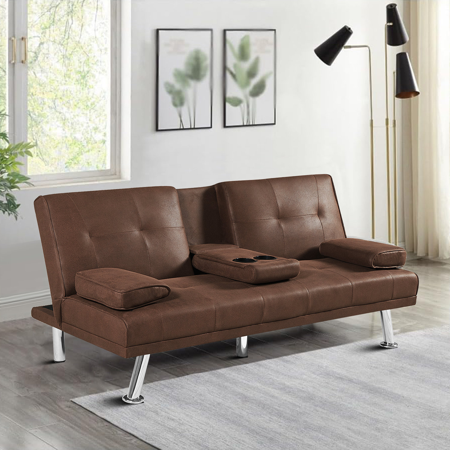 Latitude Run® Cosner 66.01'' Upholstered Futon | Wayfair