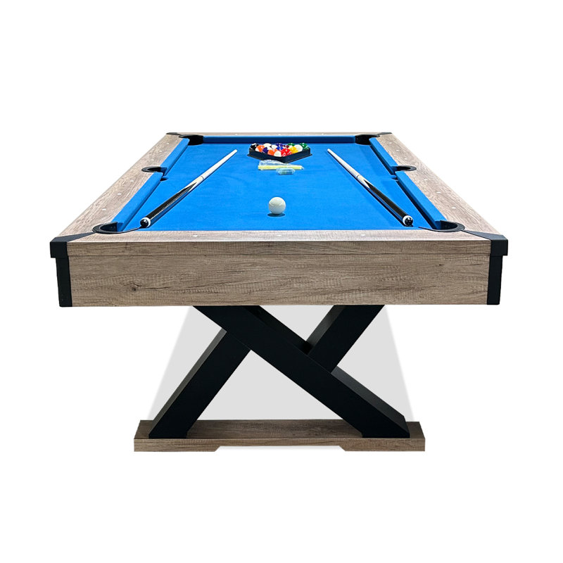 Fashionwu 84" Billiard Table, Portable Pool Table With Sturdy K-shaped ...