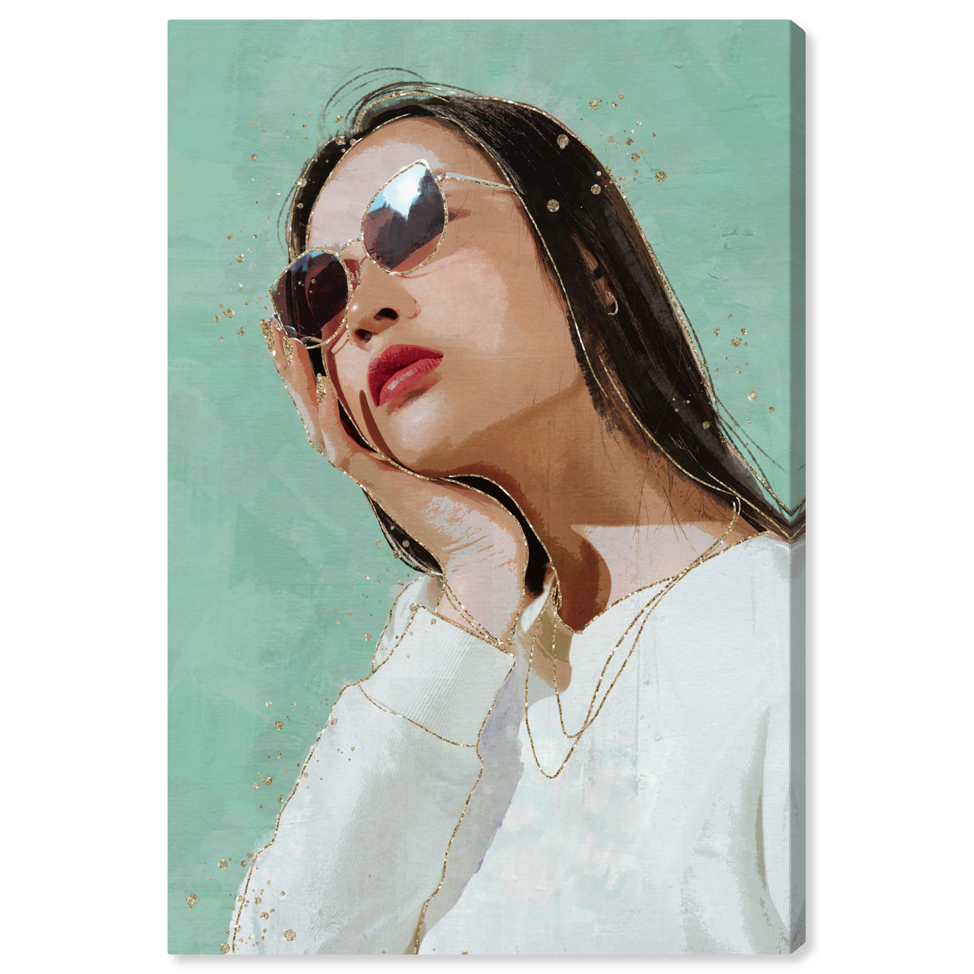 Art Remedy Mint and Shades Canvas Retro Glam Art Prints by Art Remedy ...