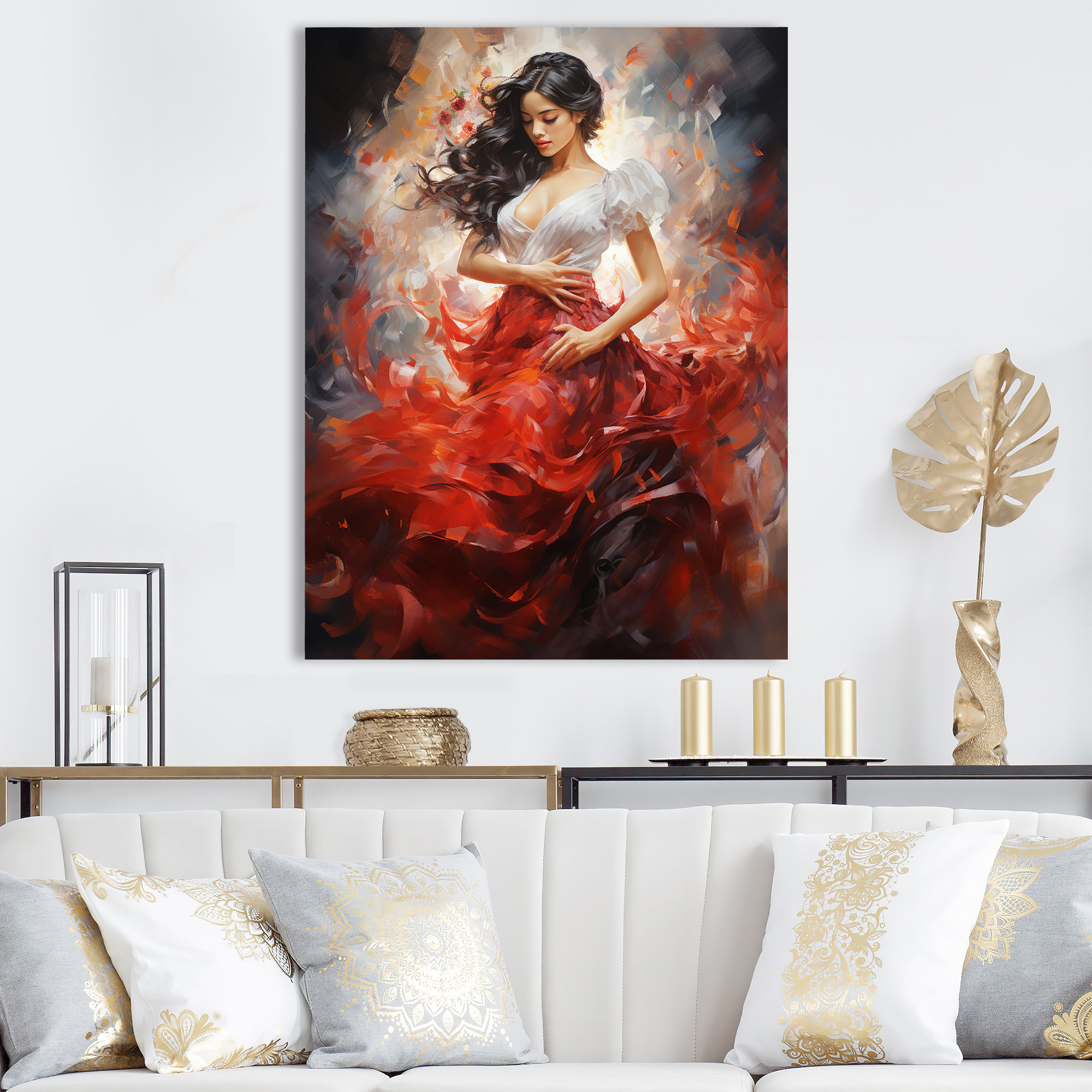 House of Hampton® Red Rhythmic Flamenco Passion - Dance Wall Art | Wayfair