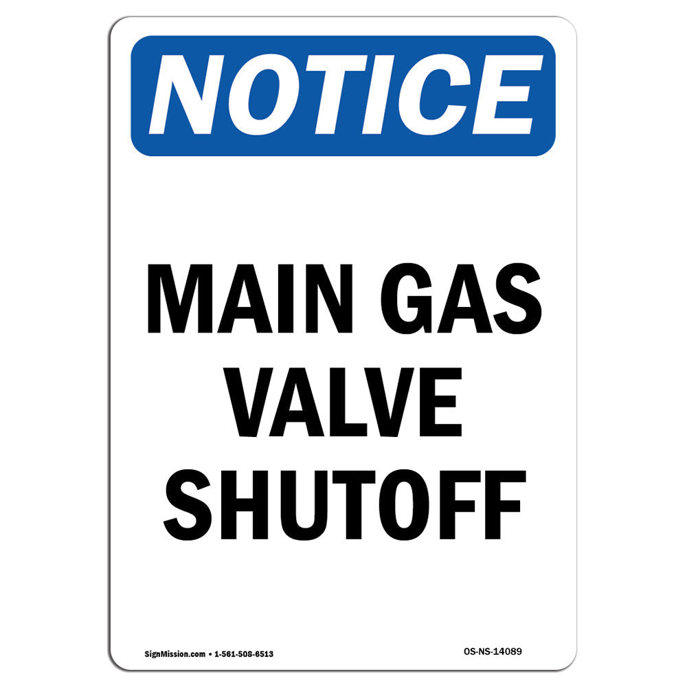 SignMission Main Gas Valve Shutoff Sign | Wayfair