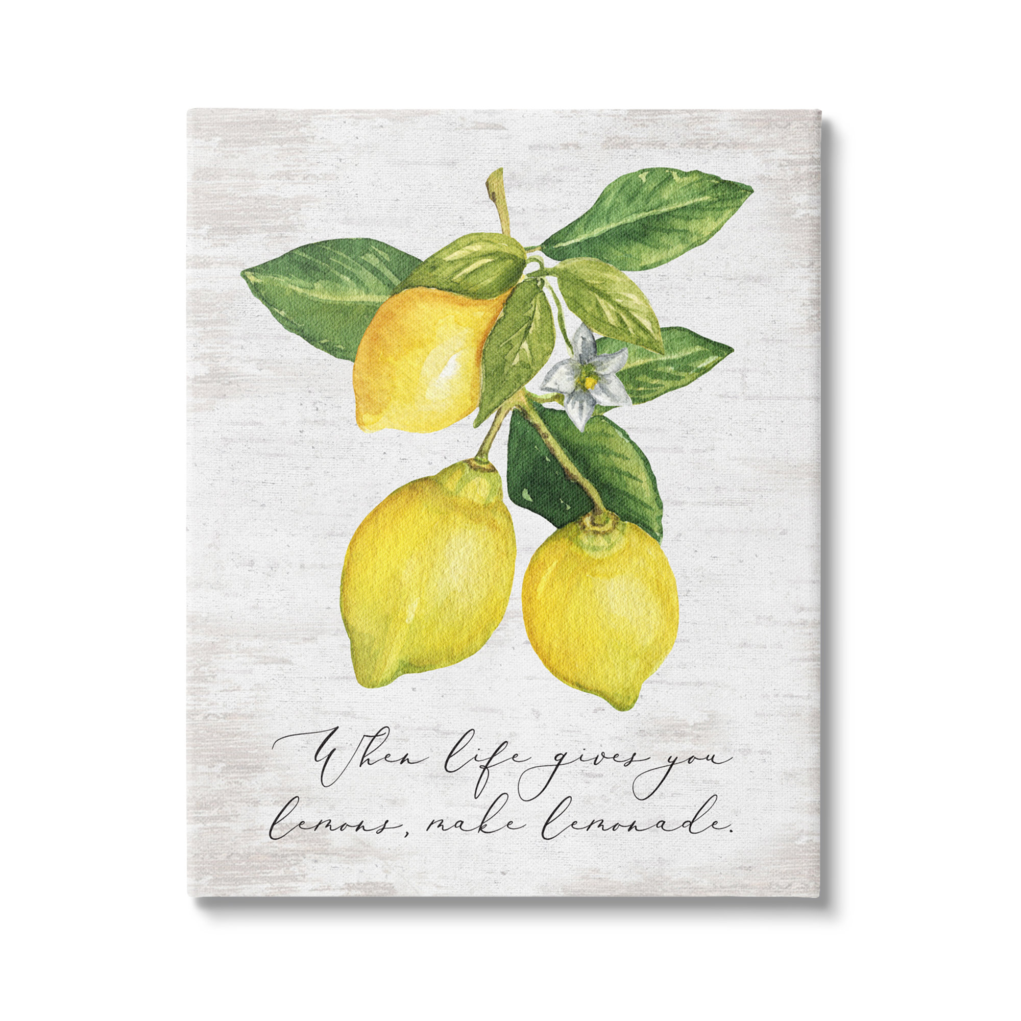 August Grove® Life & Lemons Phrase Canvas Wall Art Design By Lettered ...