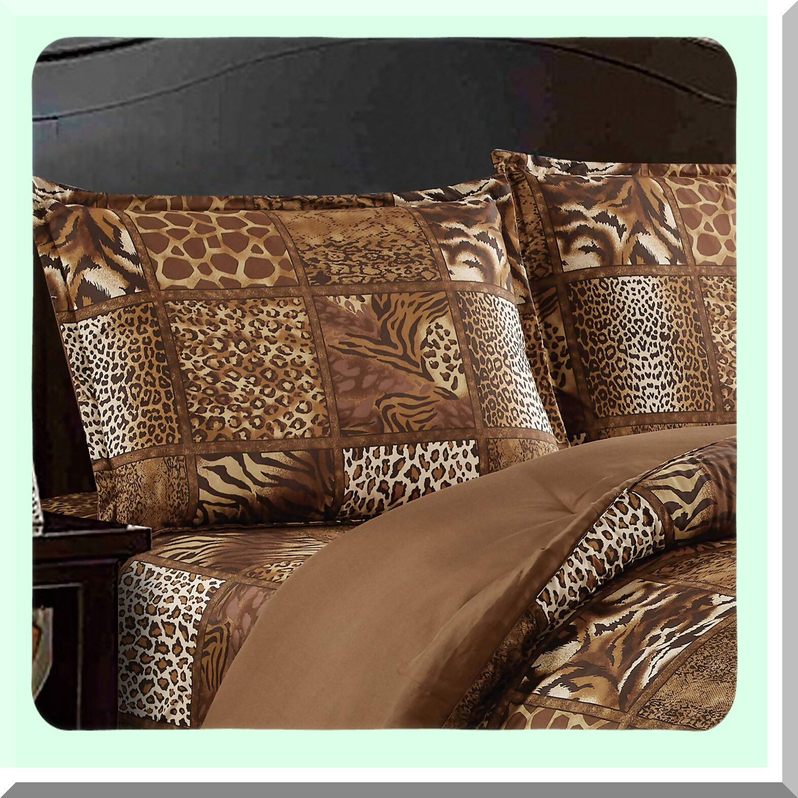 Everly Quinn Wild Safari Jungle Queen Comforter Set - 3 Piece Animal ...