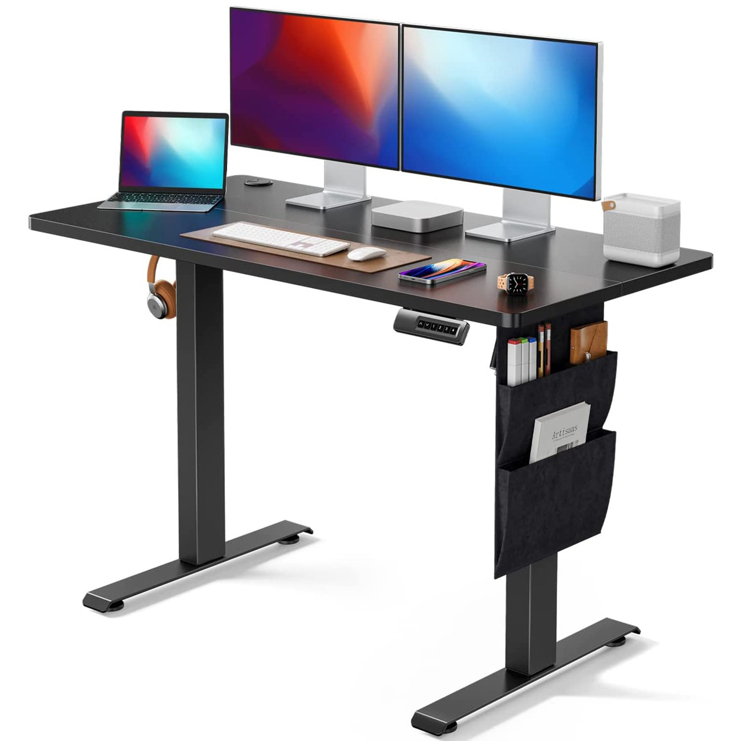 Inbox Zero Hrithvik Height Adjustable Computer Standing Desk with ...