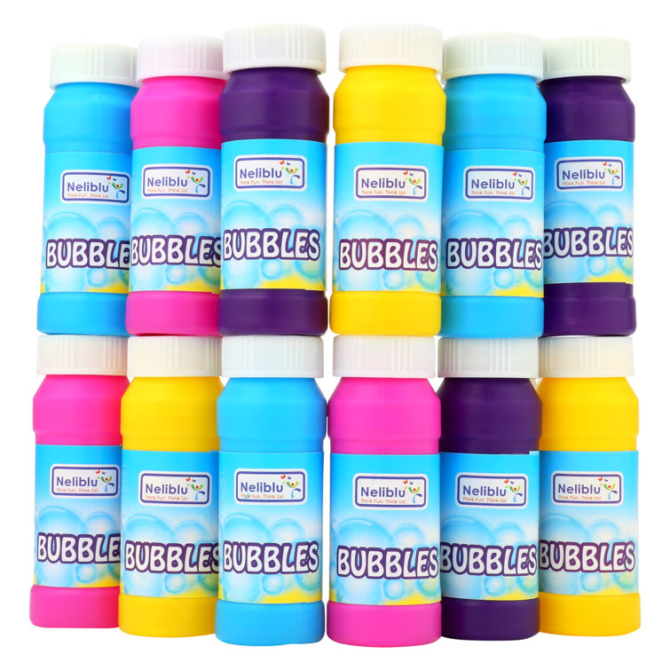 Amazaque Bulk Party Bubbles - 12 Pack 2 Oz Bubble Bottles With Wands ...
