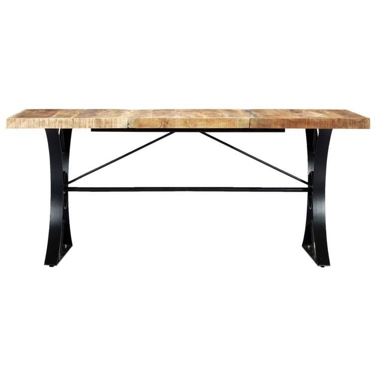 Union Rustic Dining Table 70.9" x 35.4" x 29.9" Solid Mango Wood ...