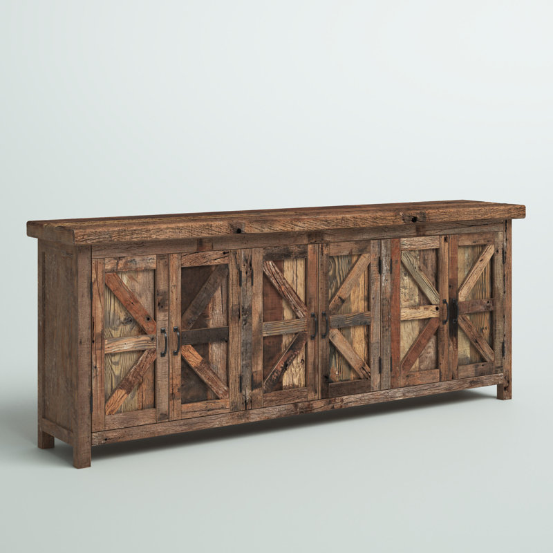 Steelside™ Whittaker 84" Wide Solid Wood Sideboard & Reviews | Wayfair