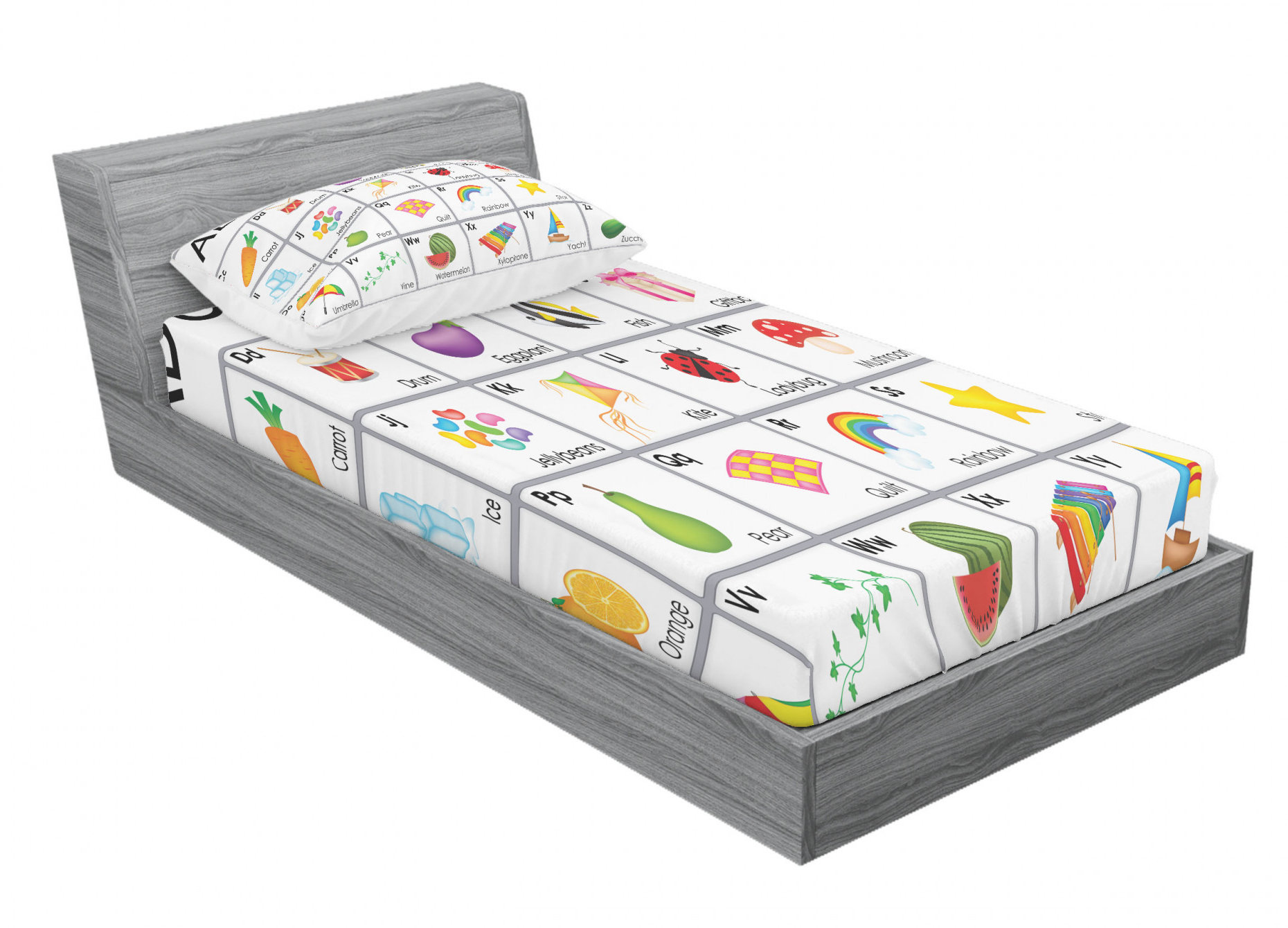 Ambesonne Alphabet Sheet Set | Wayfair