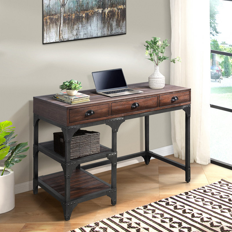 Williston Forge Whitman 3-drawer Writing Desk | Wayfair