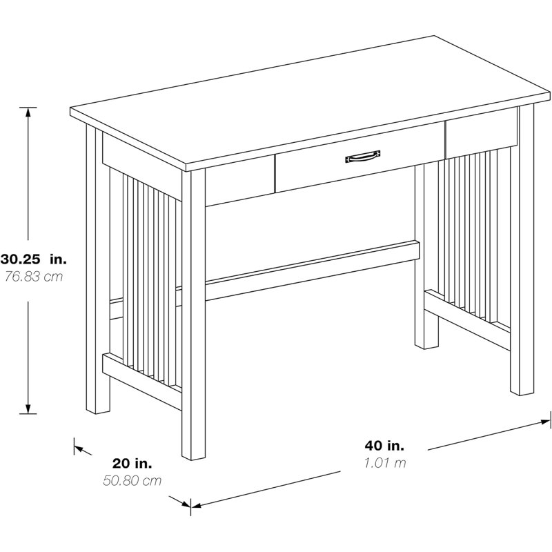 Latitude Run® Home Furnishings Sierra Writing Desk with Pull-Out Drawer ...