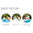 Intex Round Metal Frame Outdoor Backyard Above Ground Swimming Pool ...