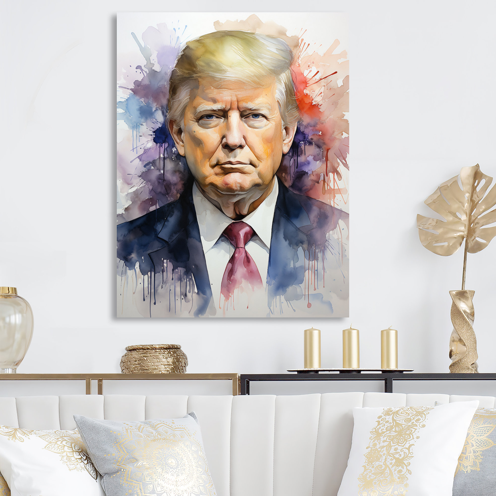 Design Art USA President Portrait - President/Political Print on Metal ...
