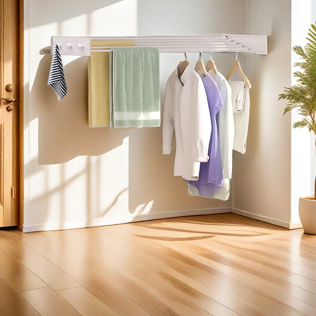 Latitude Run® Aluminum Wall-Mounted Drying Rack | Wayfair