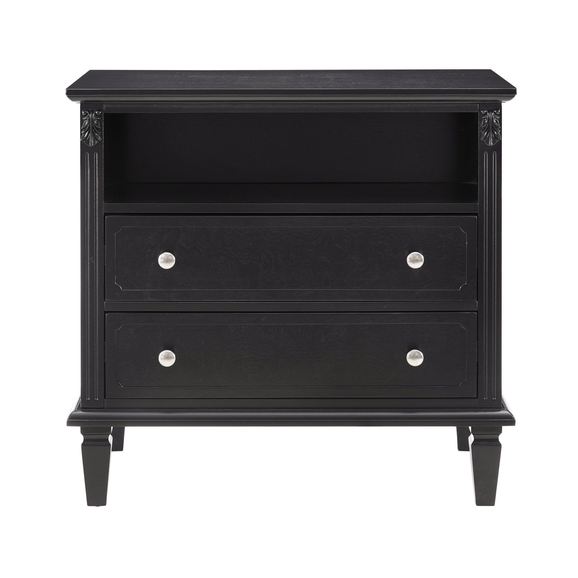 Everly Quinn Nightstand With Charging Station, End Table With USB Ports ...