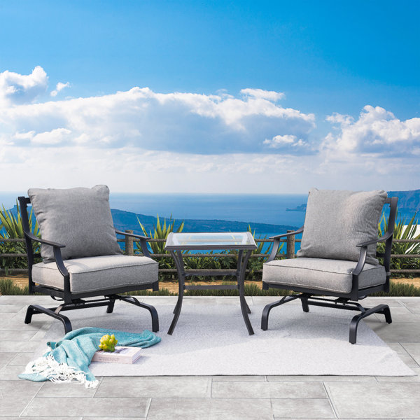 Red Barrel Studio® Metal 2 - Person Seating Group with Cushions ...