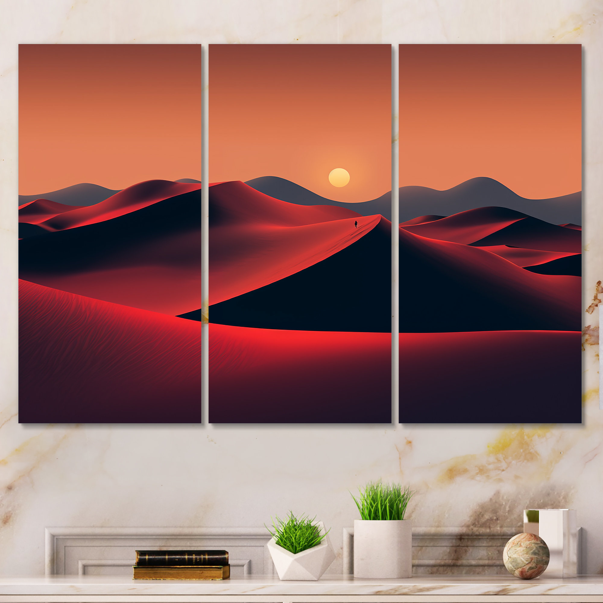 Loon Peak® Orange Sahara Desert Sand Dunes I - Desert Wall Art | Wayfair