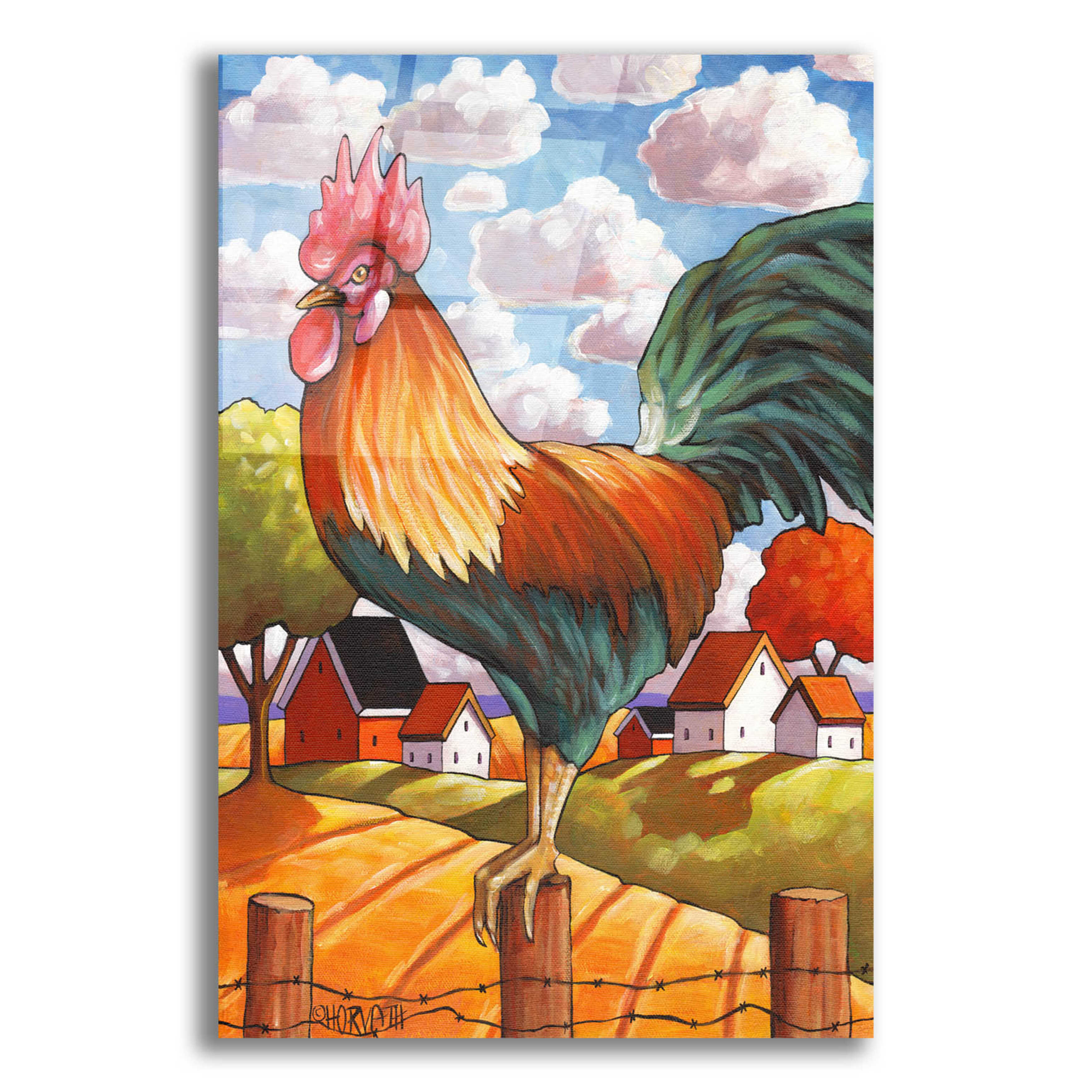 Rosalind Wheeler Rooster Country by Cathy Horvath-Buchanan - Unframed ...
