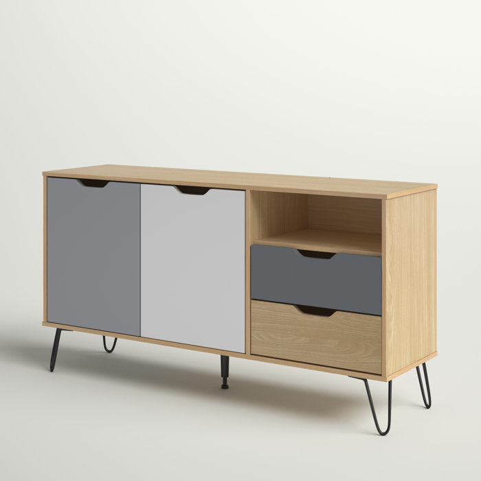 Hykkon Jamie 140cm Wide 2 Drawer Sideboard & Reviews | Wayfair.co.uk