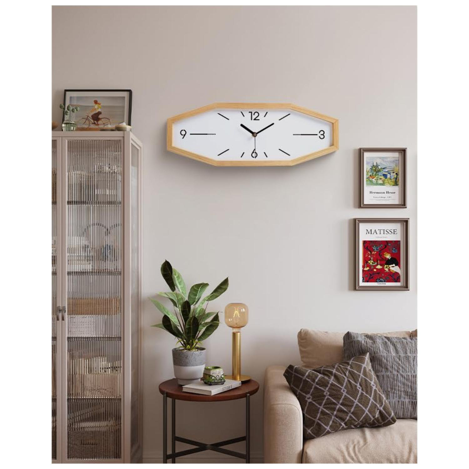 George Oliver Wooden Retro Wall Clocks, 18 Inches Square Clocks ...