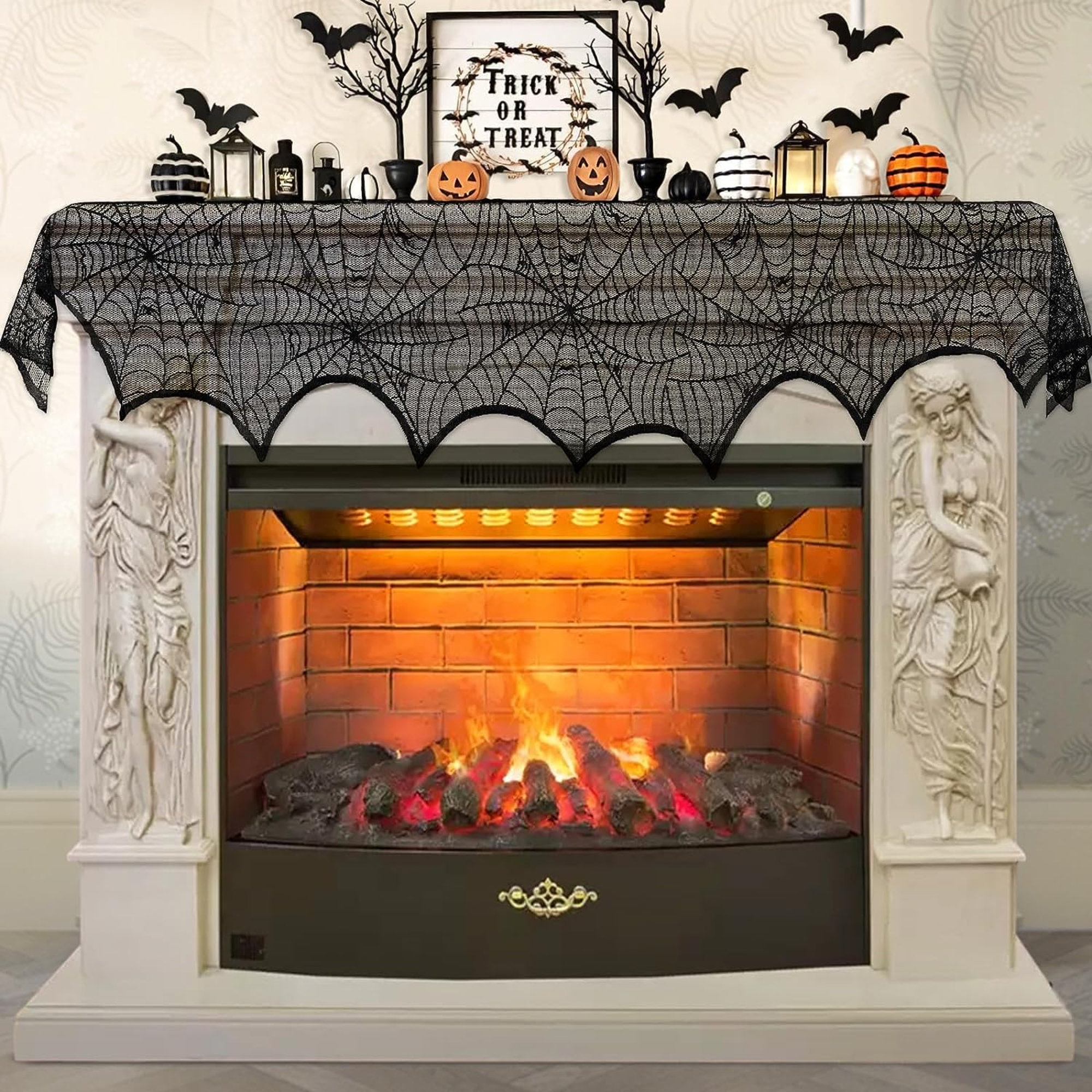 The Holiday Aisle® Jessilynn Plastic Mantel Scarf | Wayfair