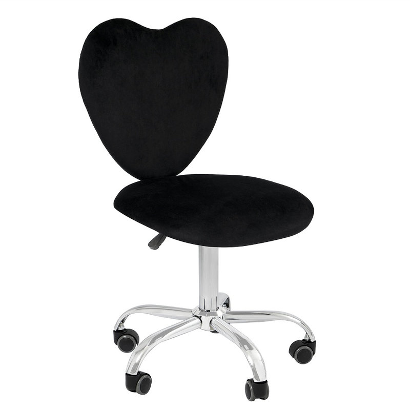 Mercer41 Makinna Heart 360 Degrees Vanity Chair with Adjustable Height ...