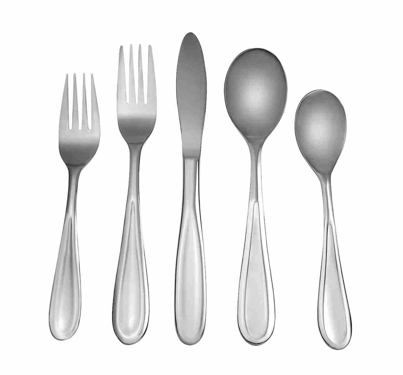 David Shaw Silverware Monet 20 Piece 18/10 Stainless Steel Flatware Set ...