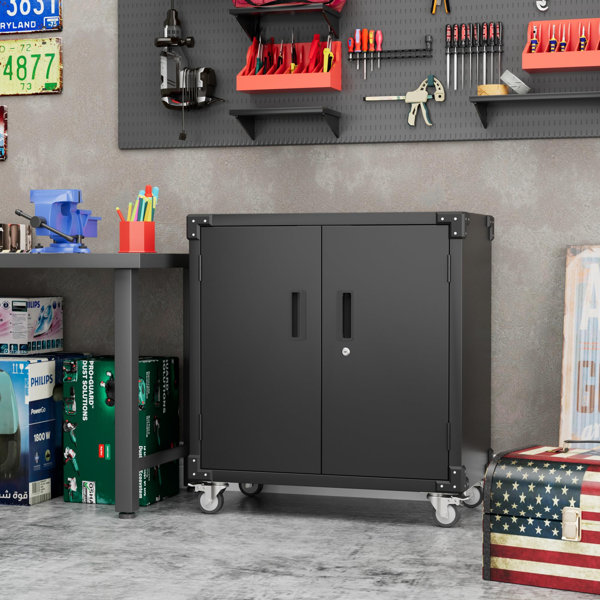 GangMei Metal Storage Cabinet With Wheels, Rolling Storage Cabinet With ...