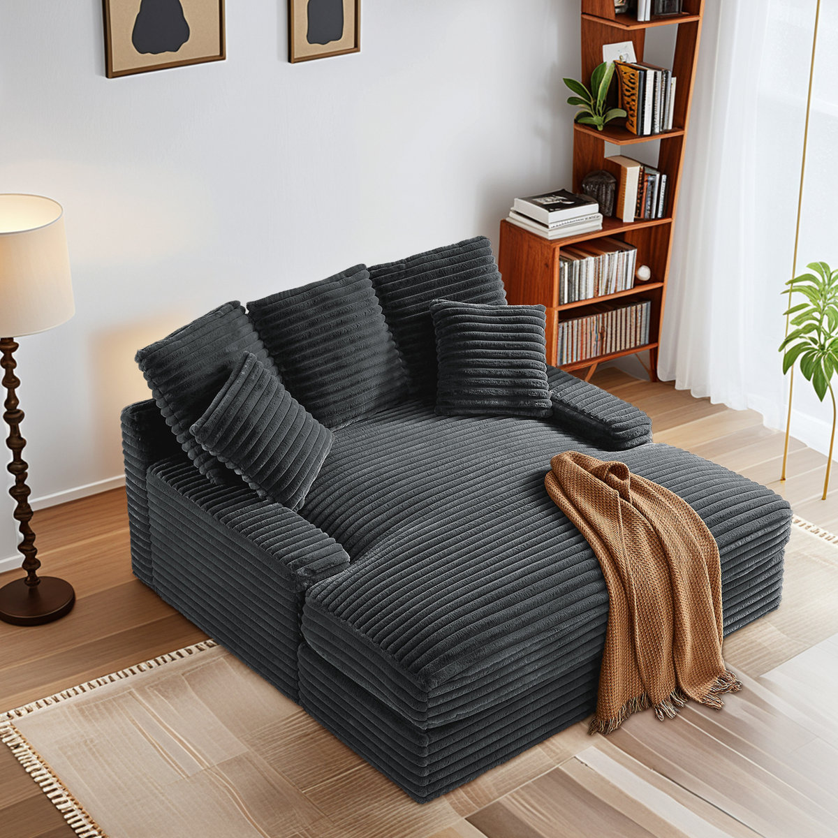 Latitude Run® Latitude Run 64inch Modern Upholstered Indoor Chaise ...