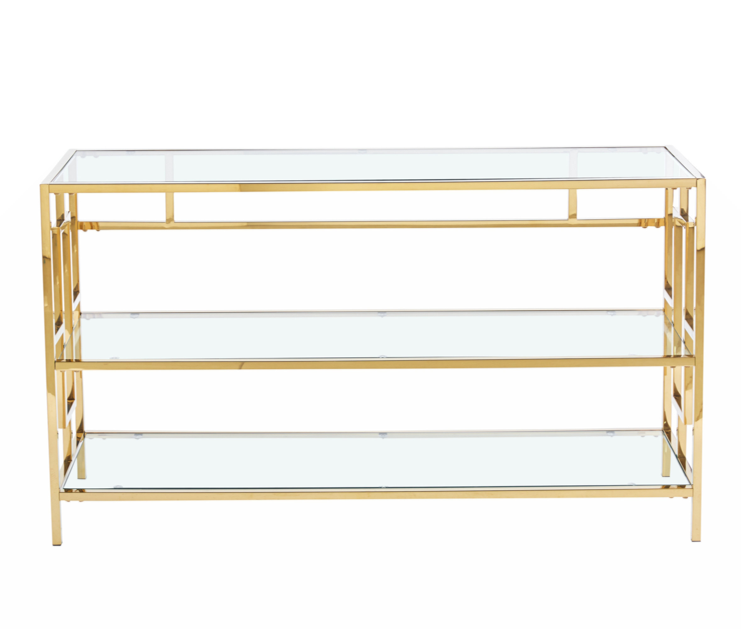 Everly Quinn Ayomikun 47.2'' Glass Top Console Table | Wayfair