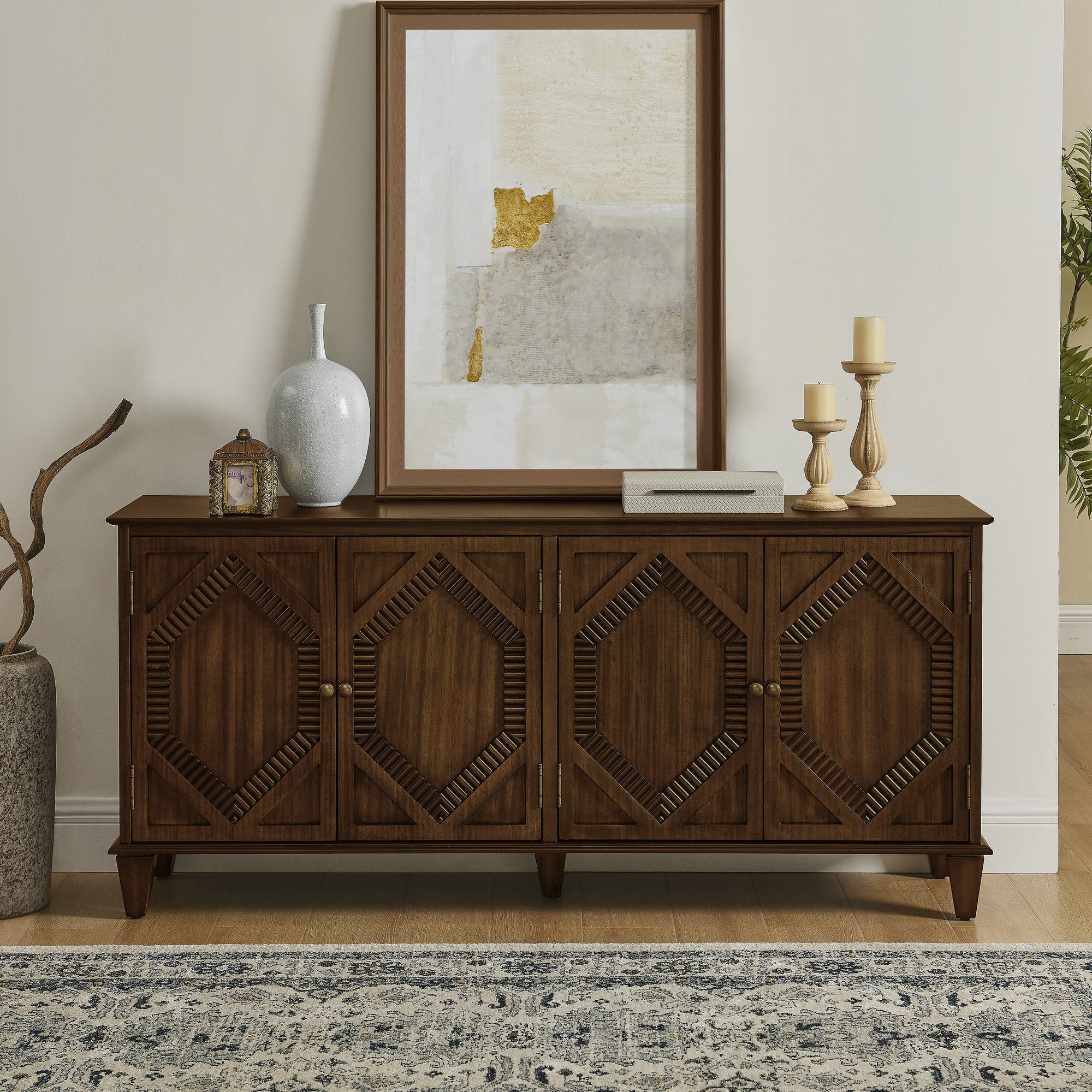 Dakota Fields Blakely 65.2'' Sideboard Cabinet Buffet With 4 Doors ...