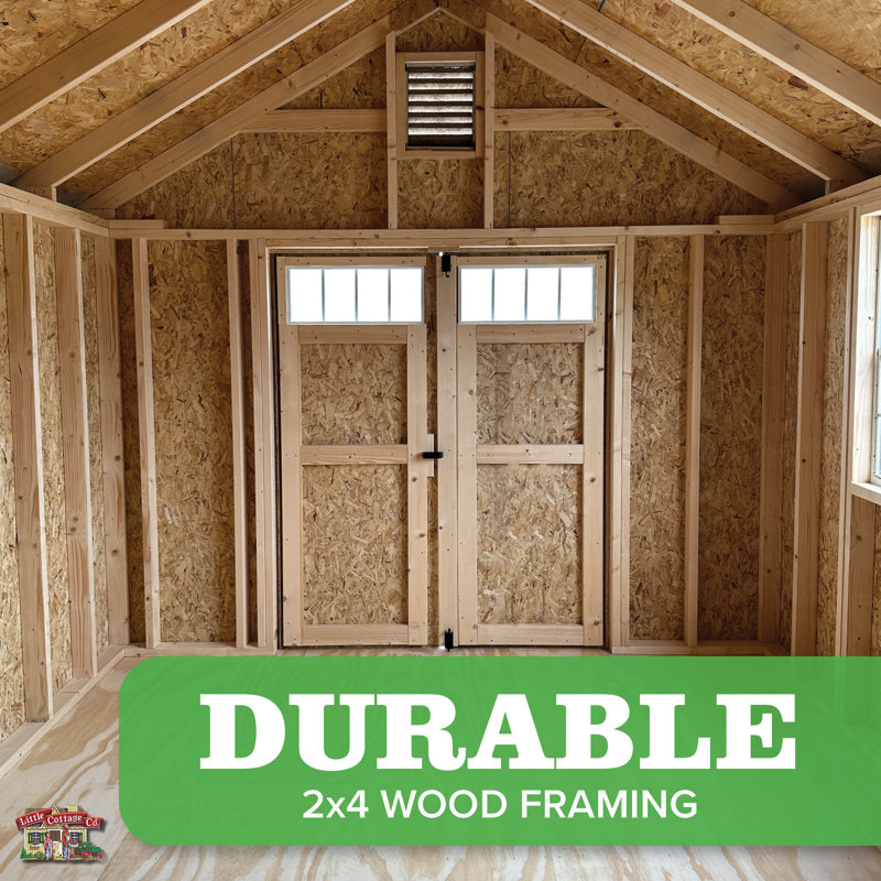 Little Cottage Co. Colonial Williamsburg Outdoor Wood Storage Shed ...