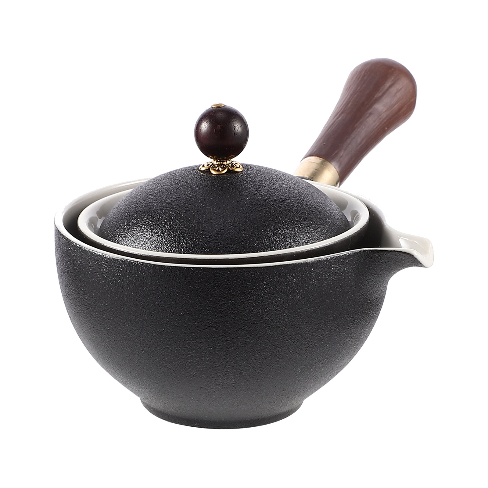 Fleur De Lis Living Chinese Tea Pot Rotating Teapot Ceramic Tea Pot 360 ...