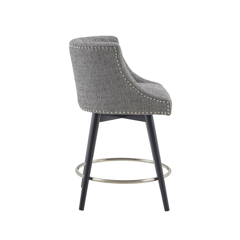 Greyleigh™ Hartlepool Swivel Nailhead Counter Stool & Reviews | Wayfair