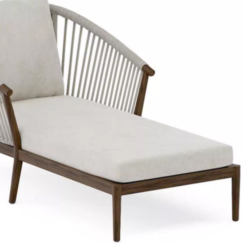 A Zoetic Home Outdoor Modern Simple Garden Single Chaise Longue | Wayfair