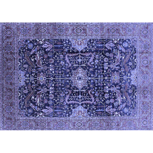 Bungalow Rose Dark Blue/Purple Rug | Wayfair