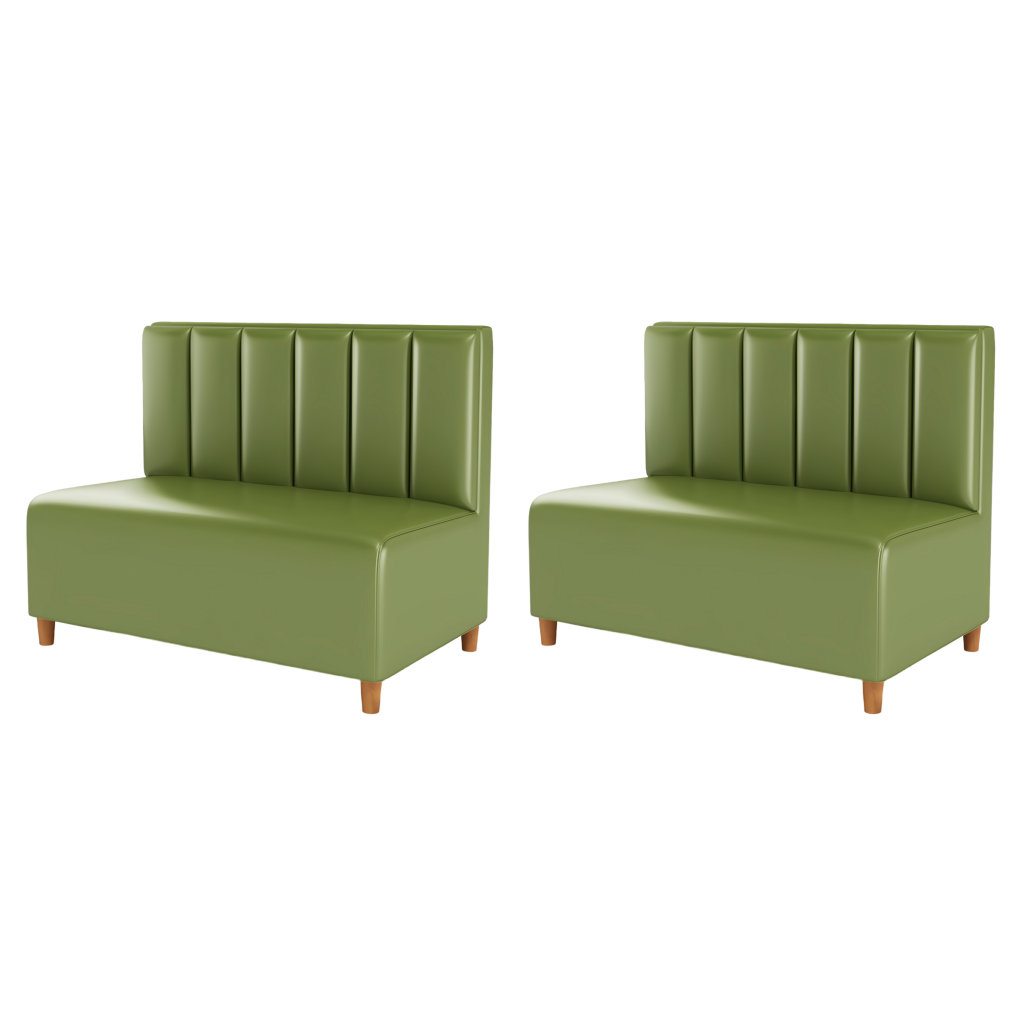 NashyCone 2 Person Person Single Sided Booth Faux Leather Booth | Wayfair