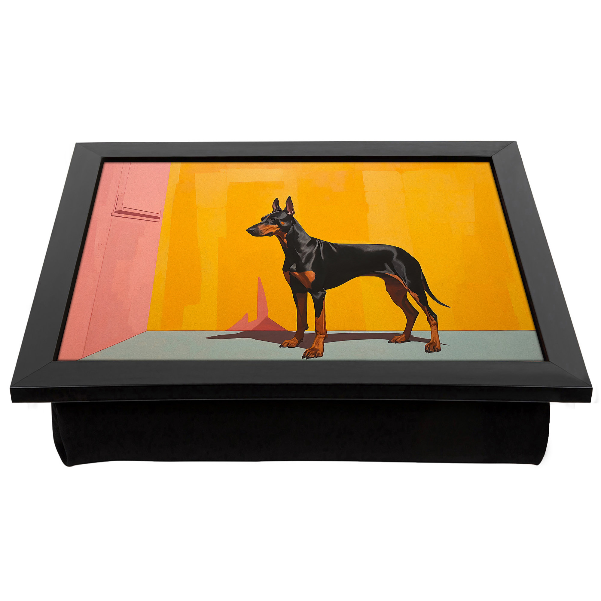 17 Stories Doberman Minimalism Lap Tray with Cushion | Wayfair.co.uk
