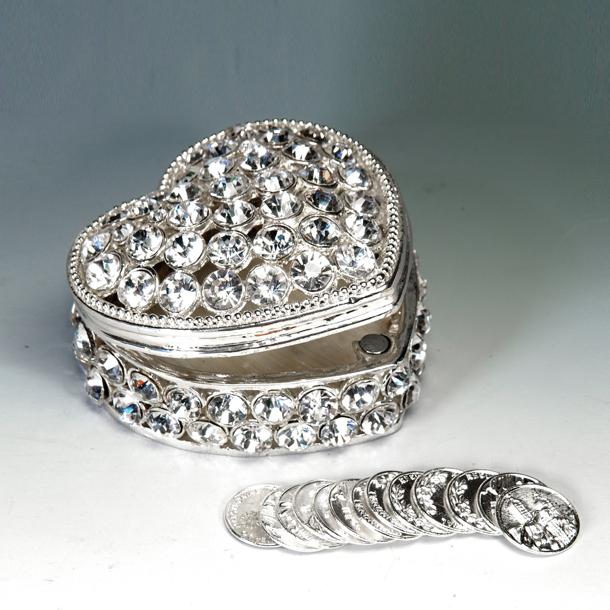 Bala Ceiling Fans Arras 2 Piece Rhinestone Heart Box Set | Wayfair