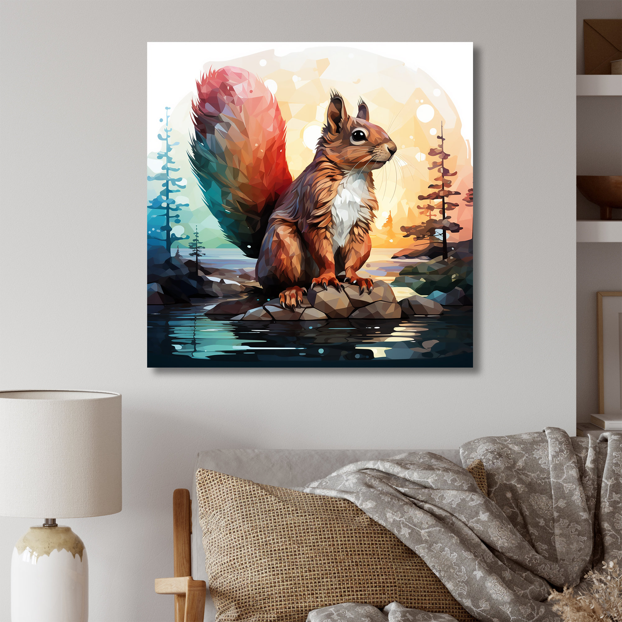 abstract squirrel art