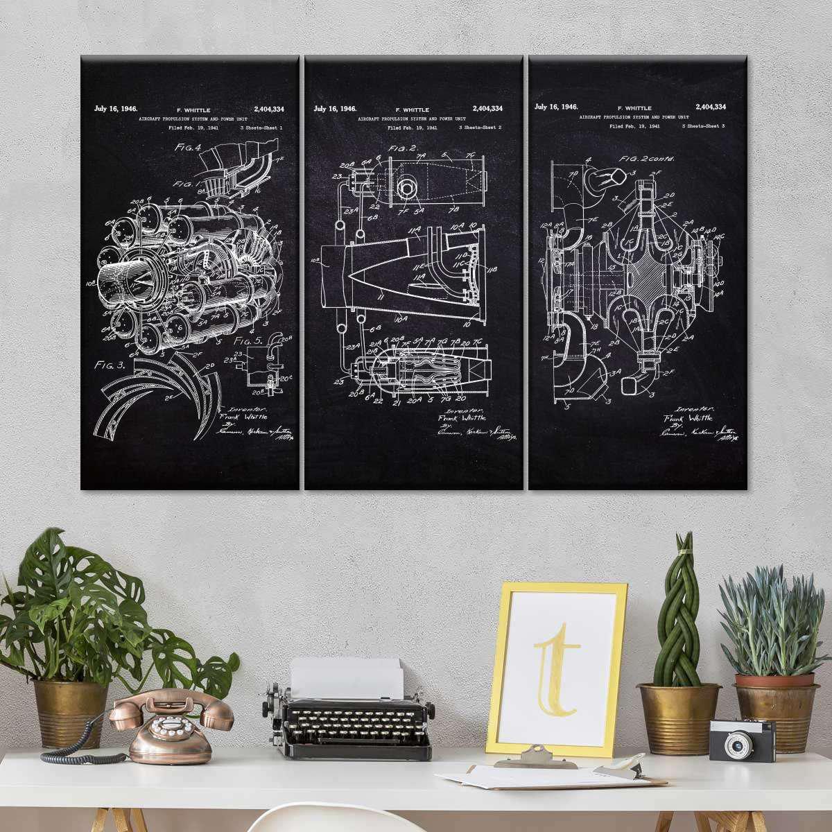 17 Stories Aircraft Propulsion System And Power Unit Patent On Canvas 3 ...