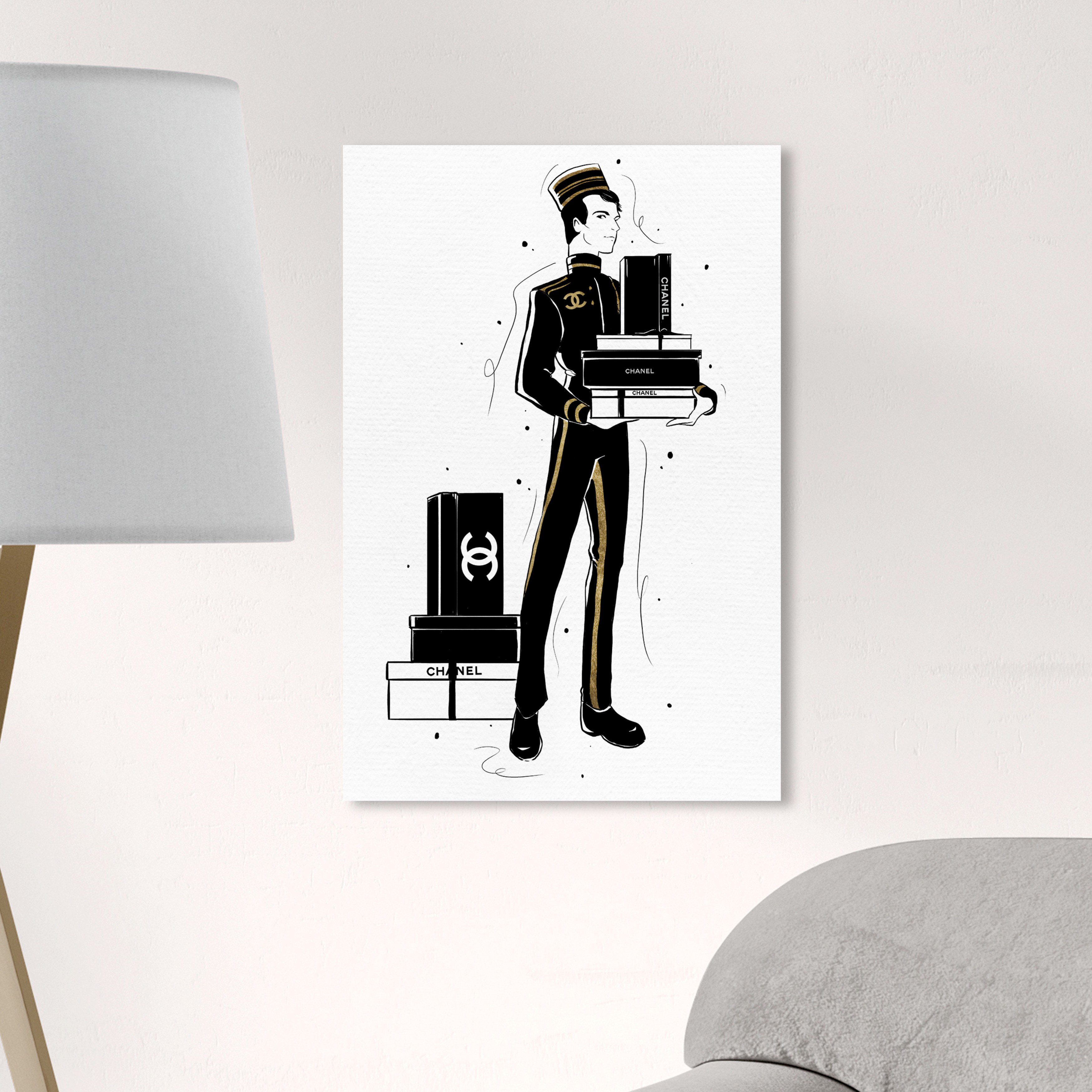 Oliver Gal Prints Fashion And Glam Box Lobby Boy - Graphic Art on ...