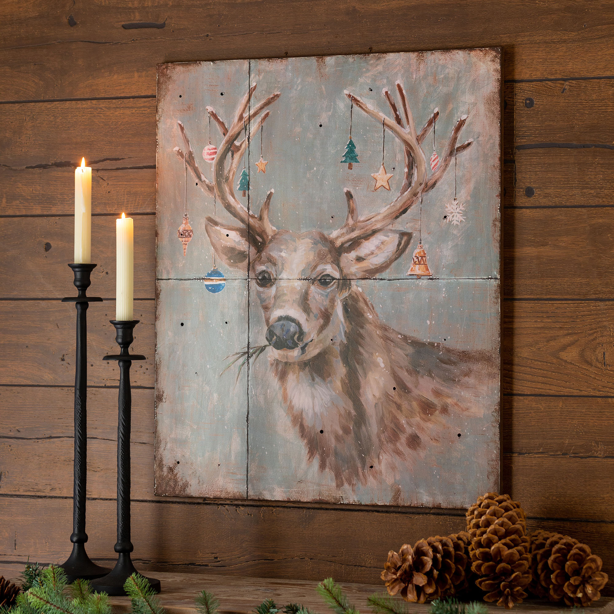 Park Hill Festive Deer Iron Wall Décor | Wayfair